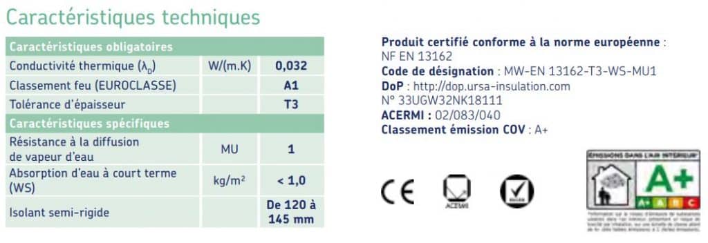 LAINE DE VERRE - URSA - HOMETEC 32 MOB - Woodstone Epaillard